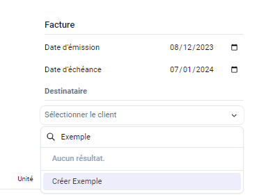 Module de facturation