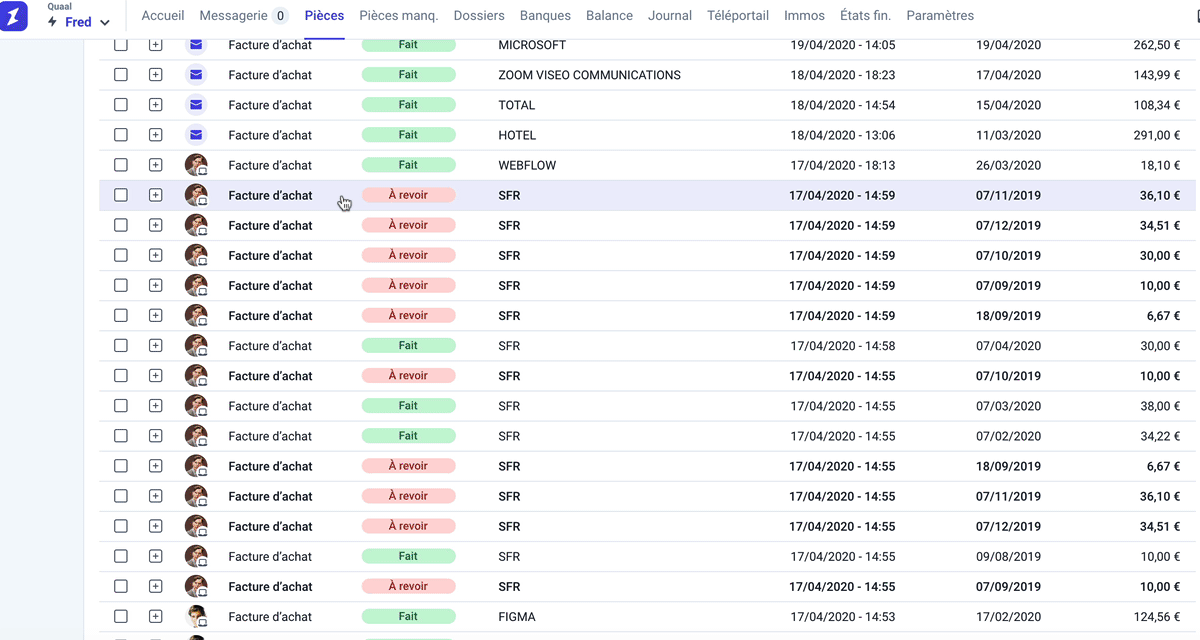 La saisie manuelle des écritures comptables